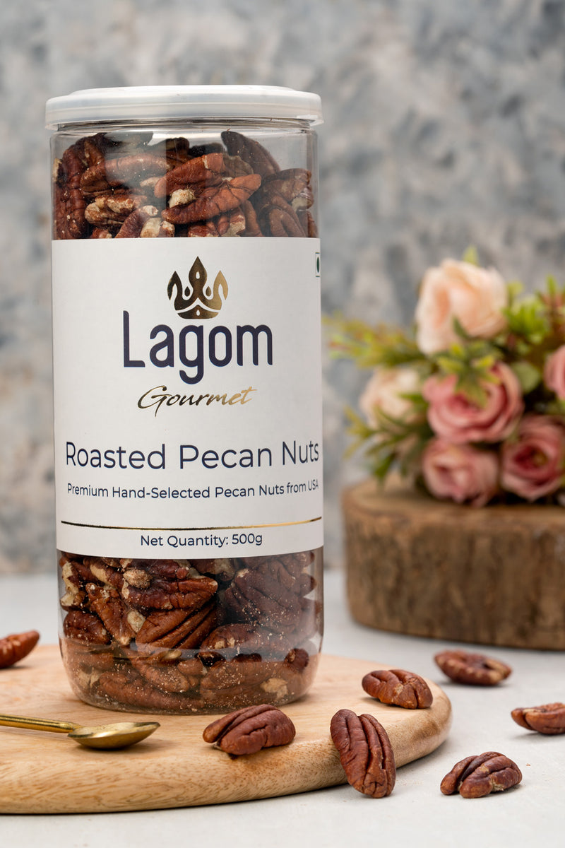 Lagom Gourmet Roasted Unsalted Pecan Nut Kernels – Lagom Food Labs